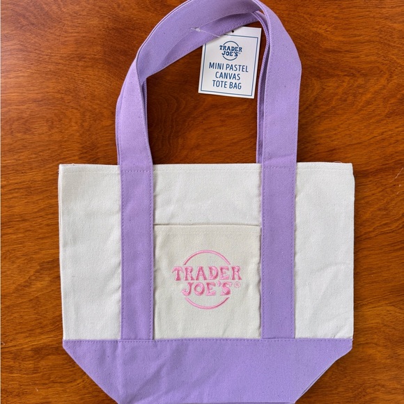 Trader Joe’s | Bags | Trader Joes Purple Mini Tote Bag | Poshmark